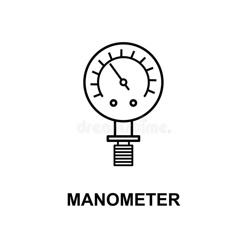 Manometer Icon. Element of Measuring Instruments Icon with Name for ...