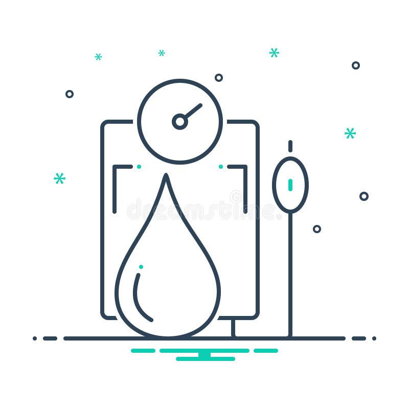 Black Mix Icon for Manometer, Pressure and Kit Stock Vector ...