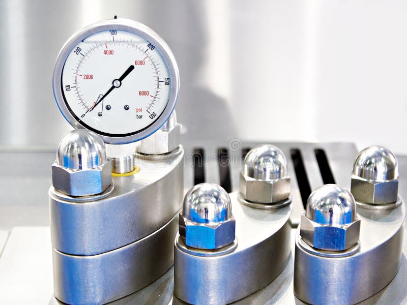 Manometer for industrial stock image. Image of metal - 141924311