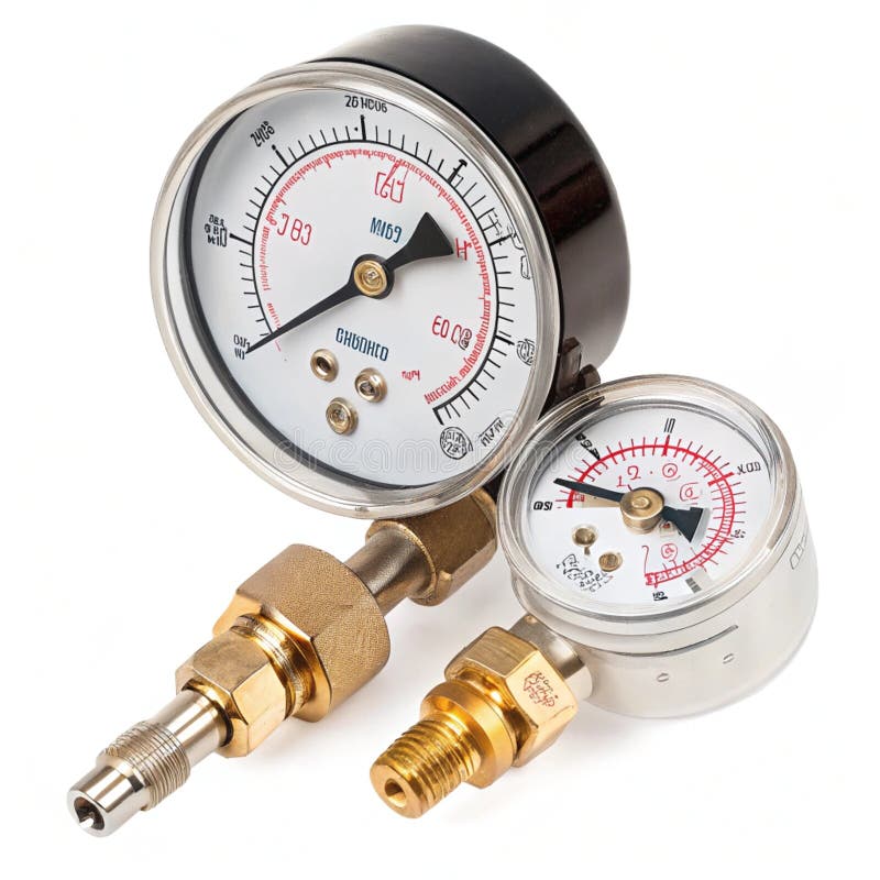 Manometer Instrument Isolated on White Background Stock Illustration ...