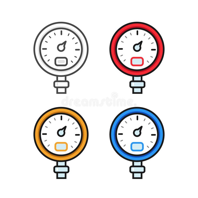 Manometer (Manometer) vektor abbildung. Illustration von apparat - 56345680