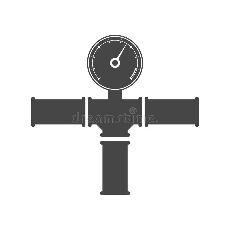 Manometer Pressure Gauge and Vacuum Gauge Icon Stock Vector ...