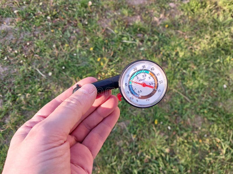 Manometer for Measuring the Pressure in the Hydraulic Tank Stock Image ...