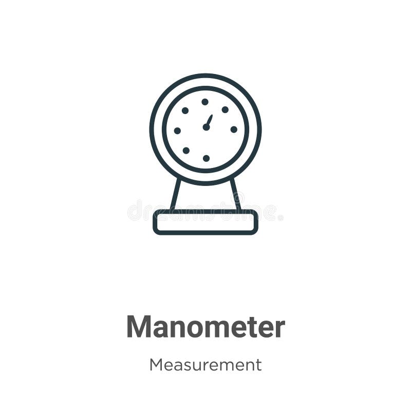 Manometer Outline Vector Icon. Thin Line Black Manometer Icon, Flat ...