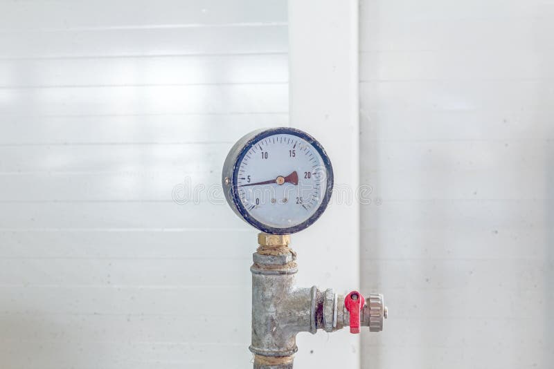 Manometer on Pipe for a Pressure Metering Stock Photo - Image of ...