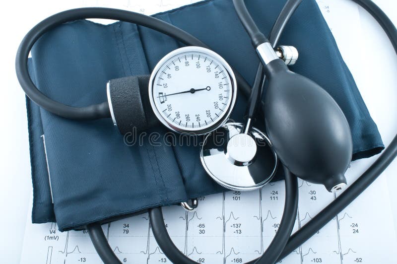 Manometer, stethoscope stock image. Image of listen, heart - 13914559