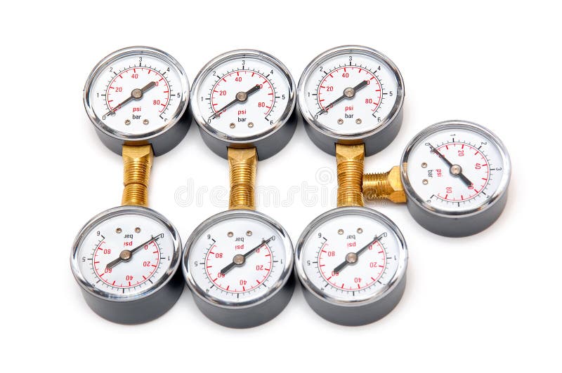 Manometers for Pressure Measurement Stock Photo - Image of isolated ...
