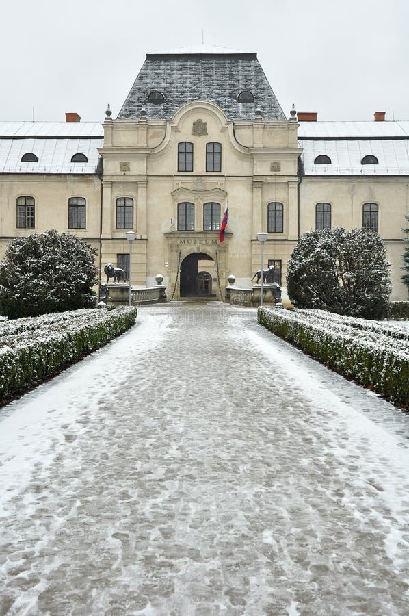 Manor-house in Humenne stock photo. Image of vertical - 17510736