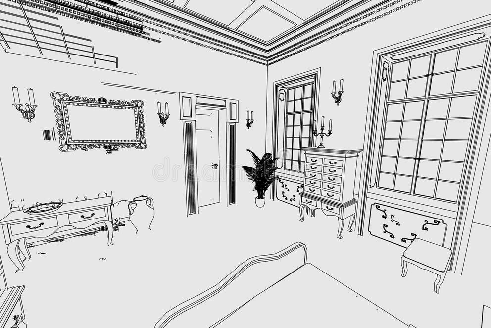 Manor interior stock illustration. Illustration of home - 55297732