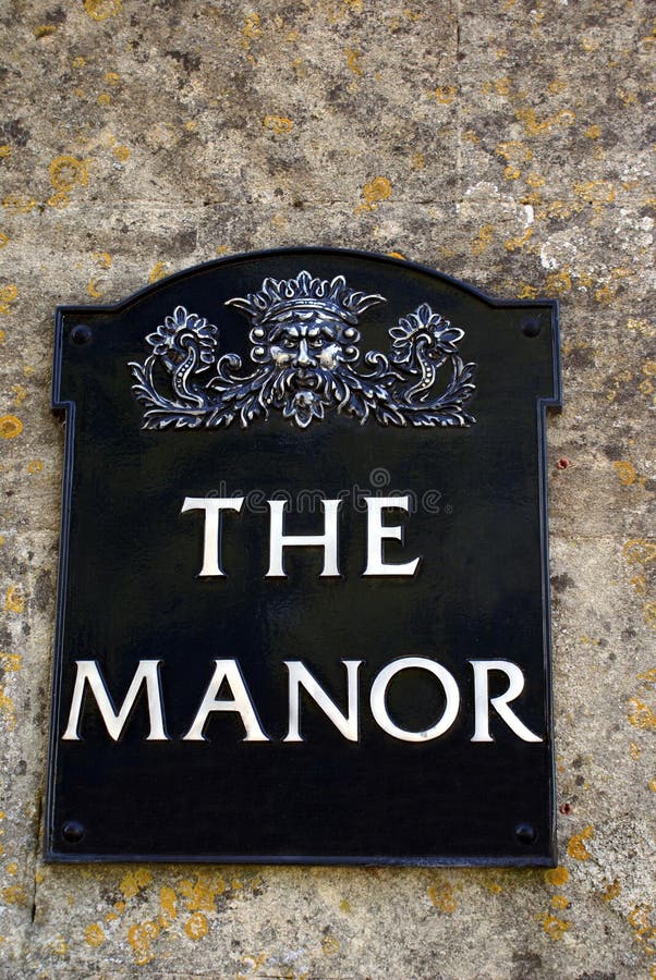 The Manor sign stock image. Image of exterior, facade - 60244239
