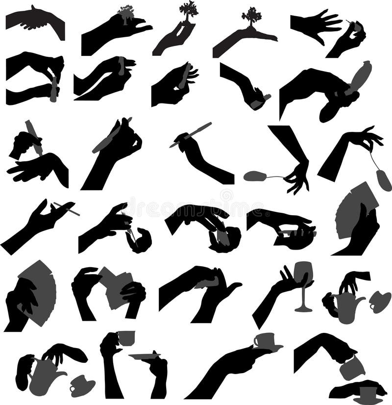 Colección Del Vector 2 De La Mano Ilustración del Vector - Ilustración ...