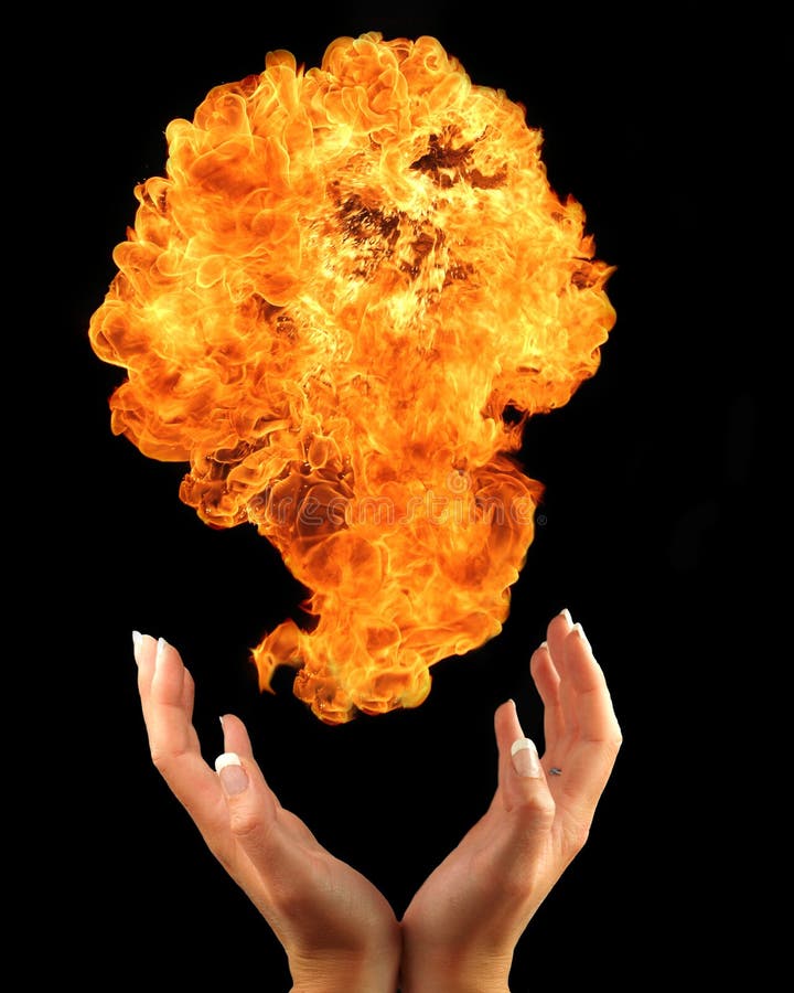 Mano del fuego foto de archivo. Imagen de criminalidad - 55615762