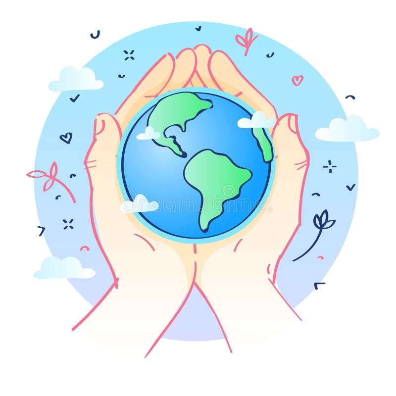 Manos Que Sostienen La Tierra Del Planeta Ilustraciones Stock, Vectores ... Manos Que Sostienen La Tierra Del Planeta Ilustraciones Stock, Vectores ...