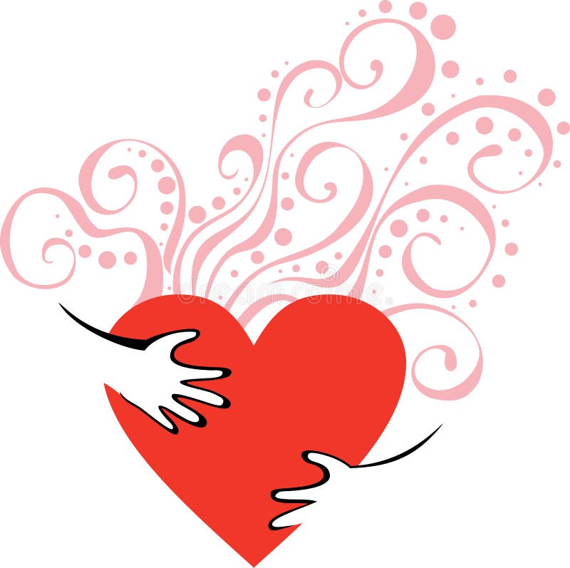 Abrazo Del Coraz?n Las Manos Que Llevan a Cabo Abrazo Del Brazo Del ...