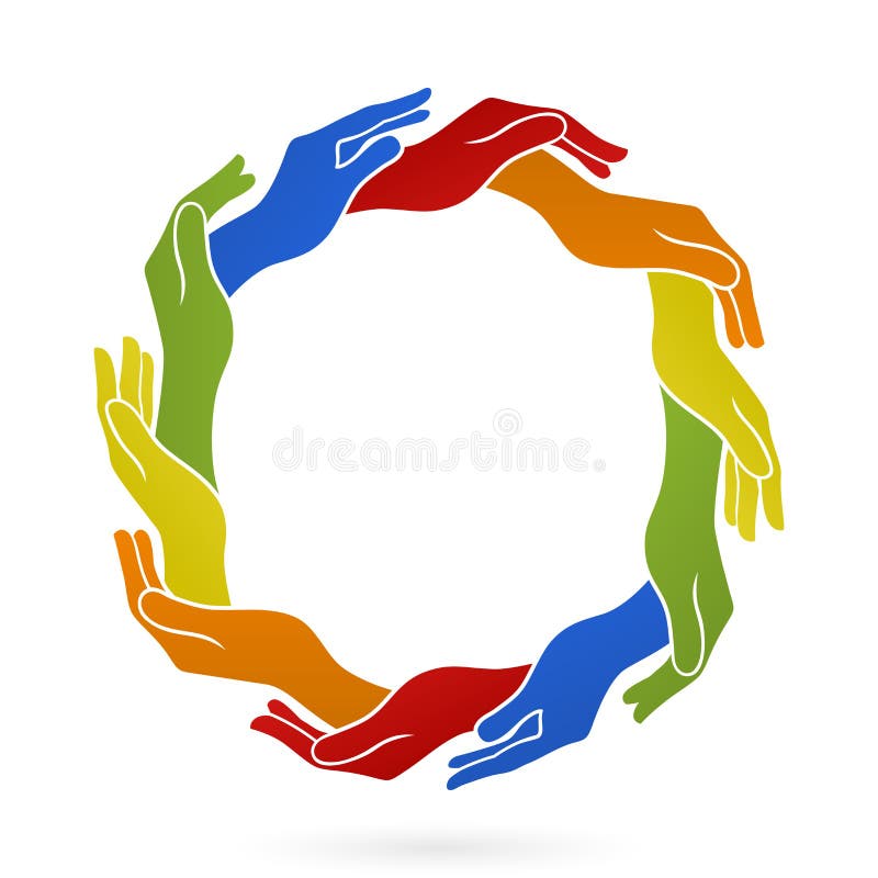 Manos Que Dan Ayuda, Forma CÃ­rculo Ilustración del Vector ...