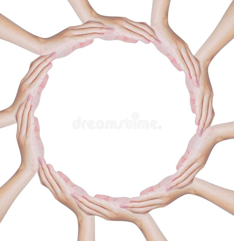 Manos Que Forman Una Dimensión De Una Variable Del Círculo Foto de ...