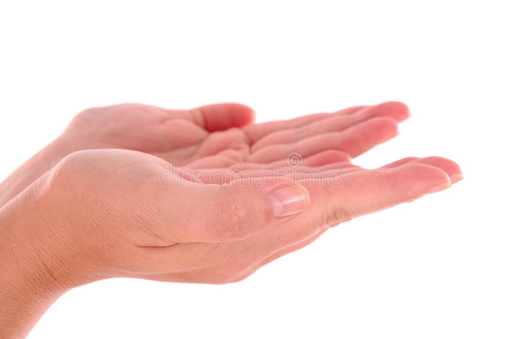 Manos femeninas vacías imagen de archivo. Imagen de toma - 6663929