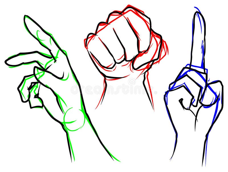 Manos - vector común ilustración del vector. Ilustración de roca - 36528454