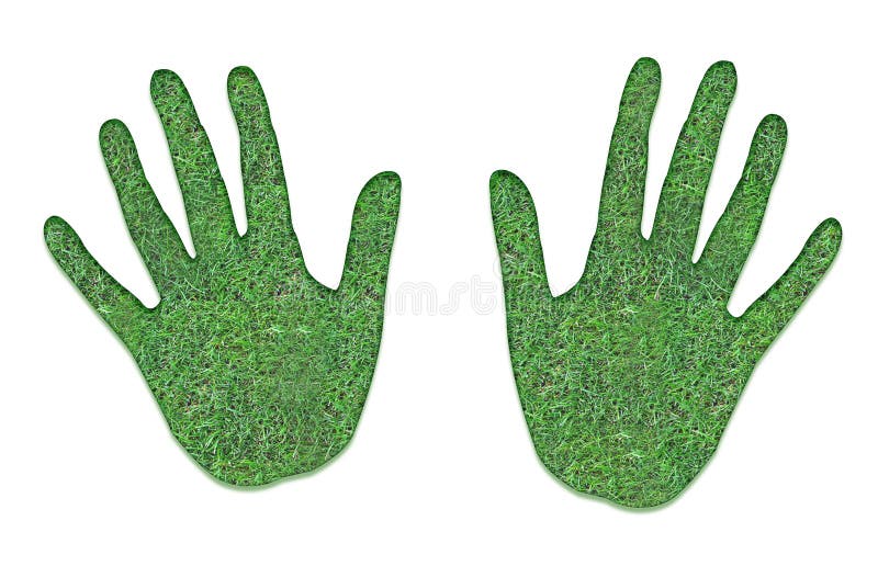 Manos verdes stock de ilustración. Ilustración de textura - 6849210