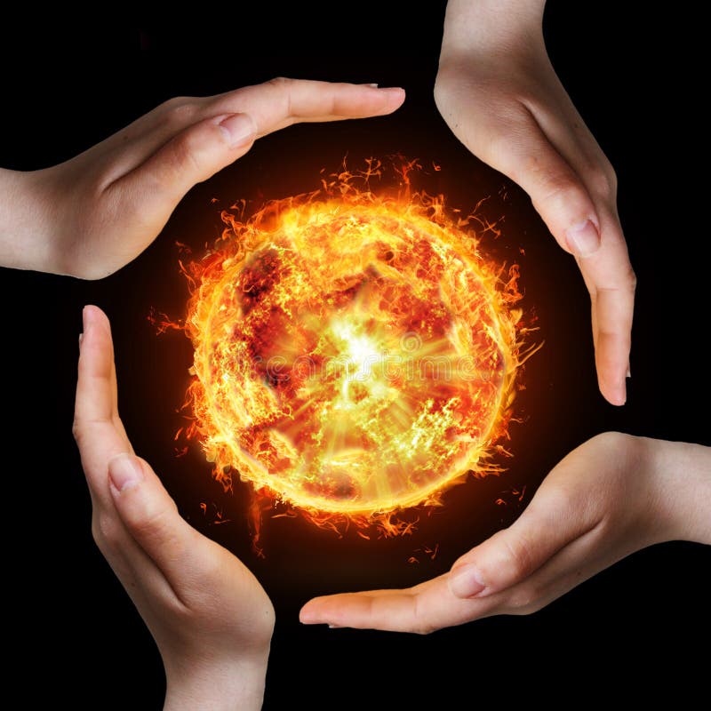 Manos y fuego foto de archivo. Imagen de hoguera, quemadura - 16265330