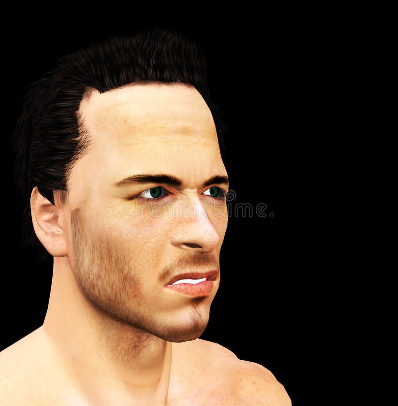 Mans Face 29 stock illustration. Illustration of expressive - 823895