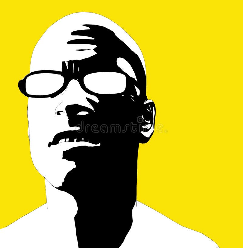 Mans Face 35 stock illustration. Illustration of contrast - 706894