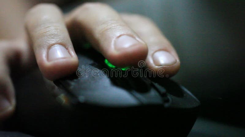 Mans Fingers Clicking on Mouse. HD. 1920x1080 Stock Video - Video of ...