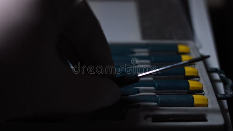 Mans Hand Assembling Screwdriver Set Stock Footage - Video of ...