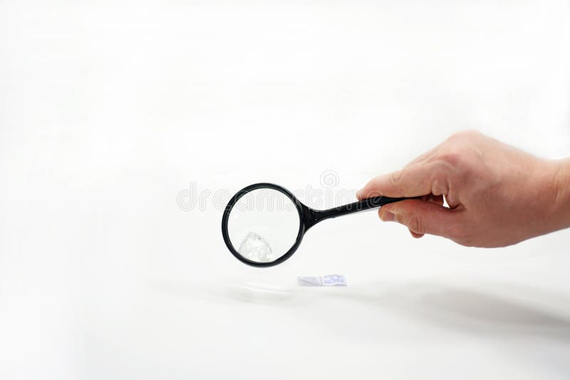 Mans Hand with Magnifying Glass. Stock Photo - Image of luxury, observe ...