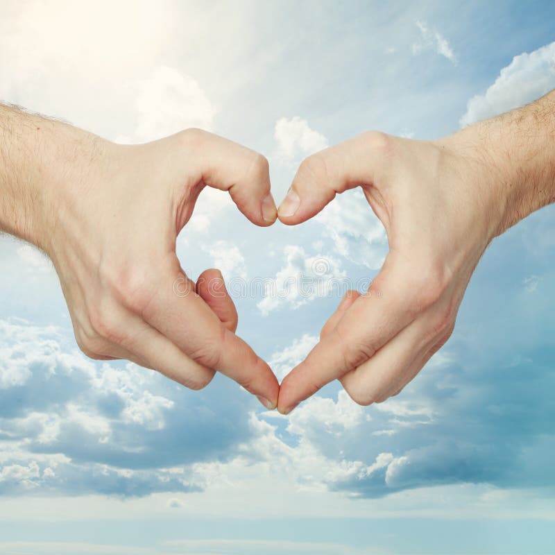 Heart in mans hands stock image. Image of people, medicine - 12996607