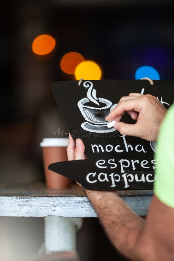 A coffee menu stock photo. Image of vertical, table - 145615028