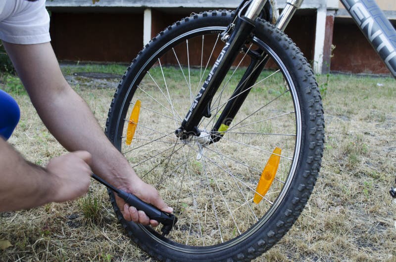 Bicycle Boot Pump stock photo. Image of cycle, bicycle - 121653102