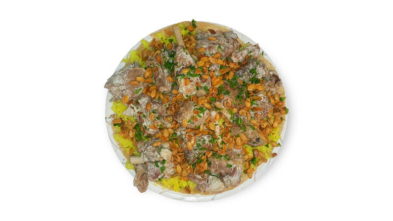 Mansaf, a Jordanian National Dish Stock Image - Image of plant, snack ...