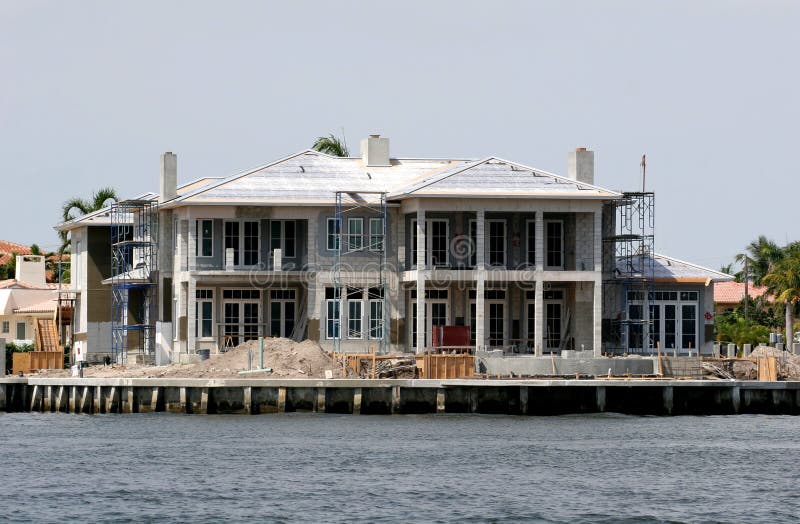 Mansion Construction stock photo. Image of luxurious, water - 2232392
