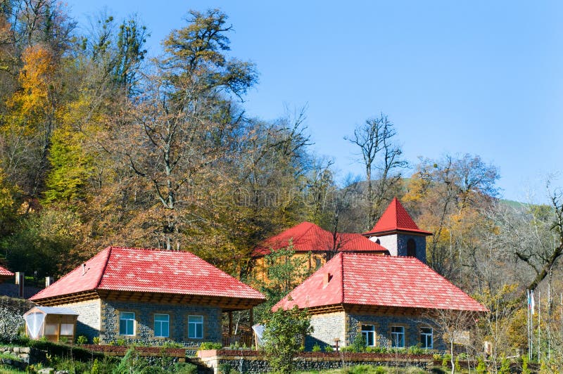 Mansion in the Middle of Forest Stock Photo - Image of mountain ...