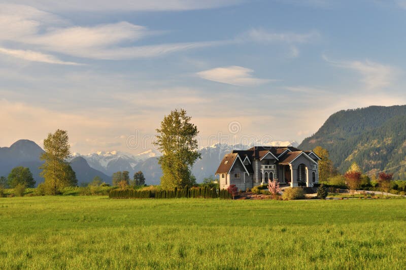 Brick Mansion in Kentucky USA Stock Photo - Image of lawn, burbs: 5585936