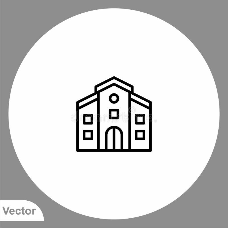 Mansion Vector Icon Sign Symbol Stock Vector - Illustration of ...