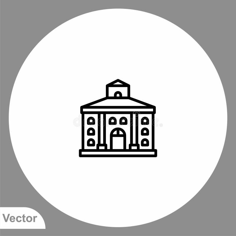 Mansion Vector Icon Sign Symbol Stock Vector - Illustration of modern ...