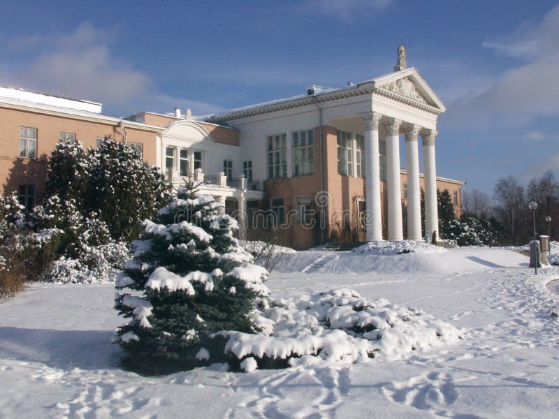 Mansion in winter stock image. Image of russian, pleasure - 60786599