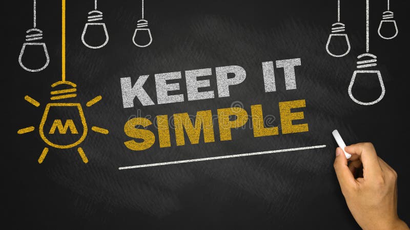 Mantenlo Simple. Una Nota De Papel Amarilla Con La Frase Mantenla ...