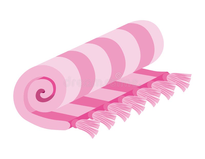 Manta de playa rosa ilustración del vector. Ilustración de resto ...