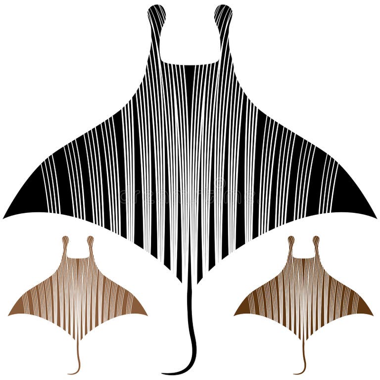 Manta Ray Drawing stock vector. Illustration of black - 27166444