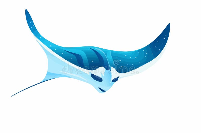 Manta Ray Isolated Coloring Page for Kids Stock Vector - Illustration ...