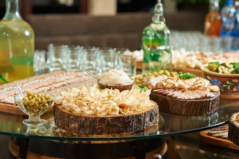 Manteca De Cerdo Condimentada Servida En El Restaurante Imagen de ...