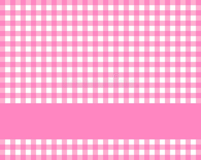 Mantel a Cuadros Con Blanco Del Rosa De La Raya Stock de ilustración ...