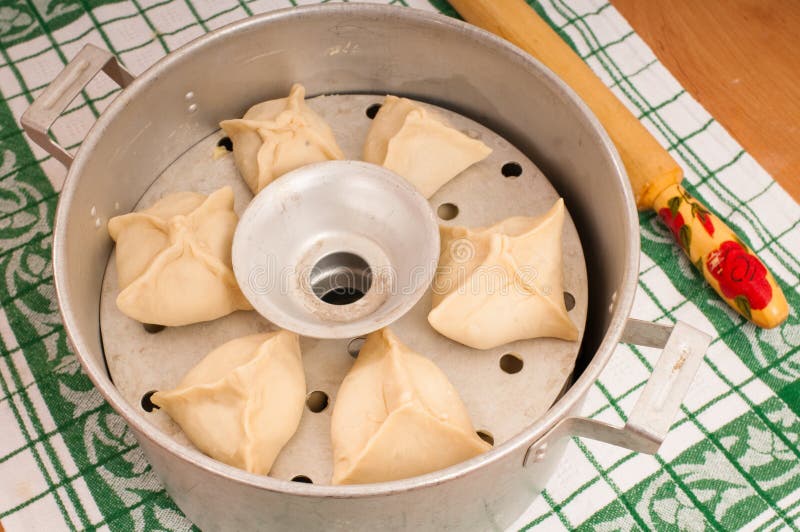 Manti. stock photo. Image of fresh, prepare, double, mincemeat - 13386804
