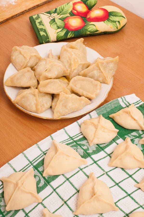 Manti. stock photo. Image of prepare, mincemeat, double - 13387108