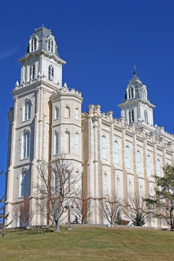 LDS Manti Temple stock image. Image of religion, summer - 19984639