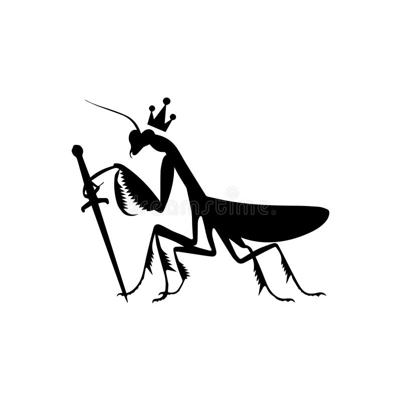 A Mantis Icon Typically Represents the Praying Mantis, Stock ...