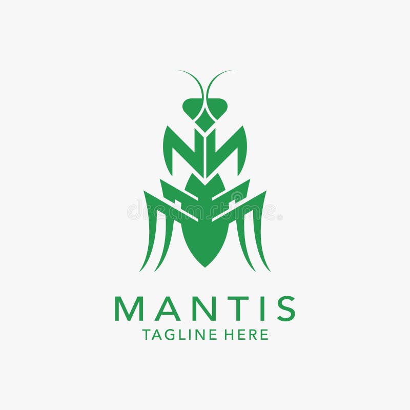 Mantis insect logo design stock vector. Illustration of emblem - 274723332
